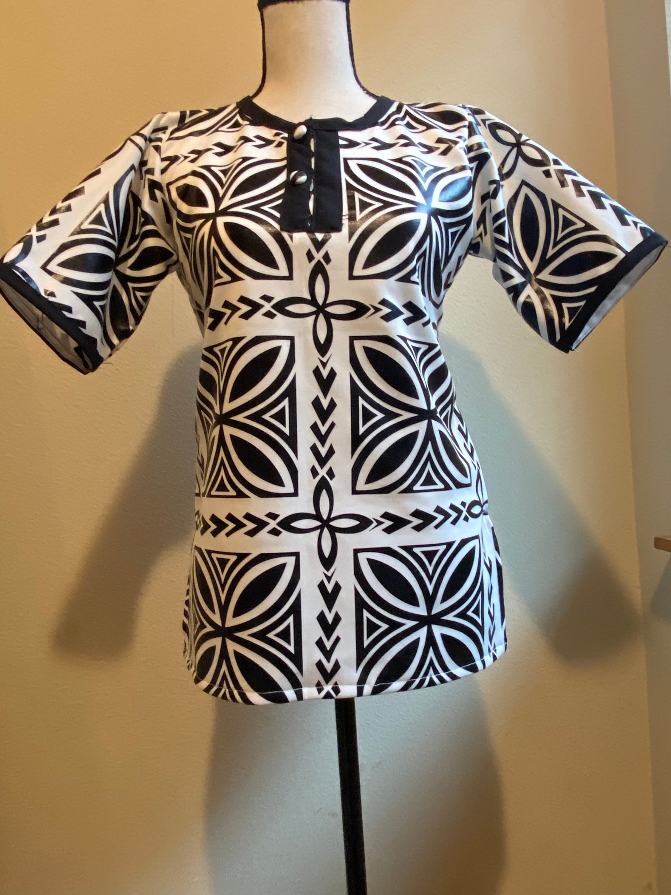 Polynesian / Tribal Island Design, Short Sleeves Midi Dress - Etsy