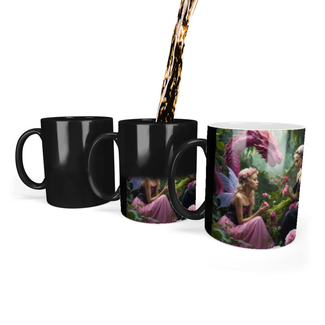 Sister Fairies Fantasy Creatures Heat Sensitive Color Changing Coffee ...