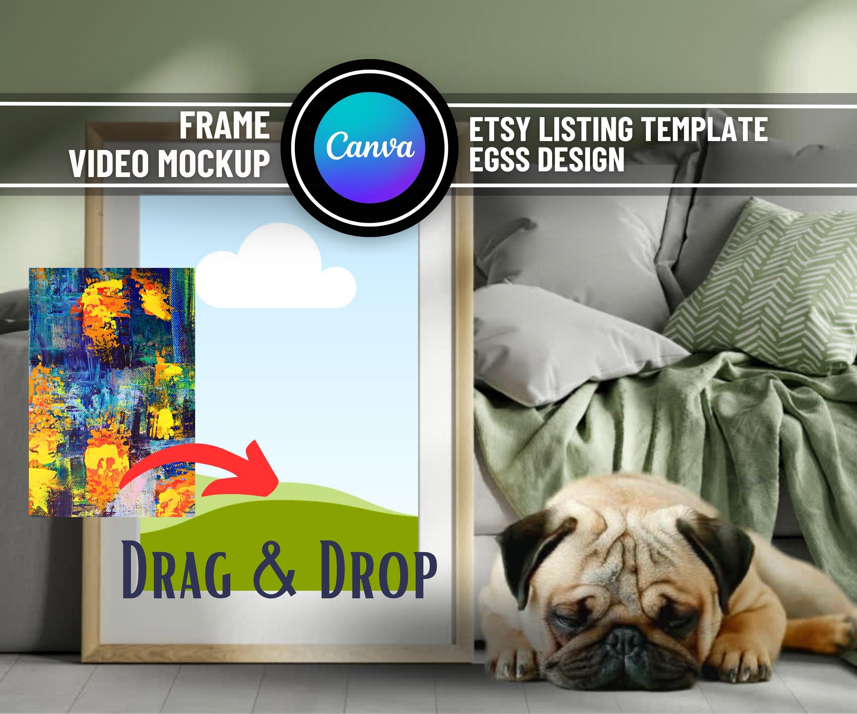 Animated Video Frame Mockup Template, Etsy Listing Video Frame Mockup ...