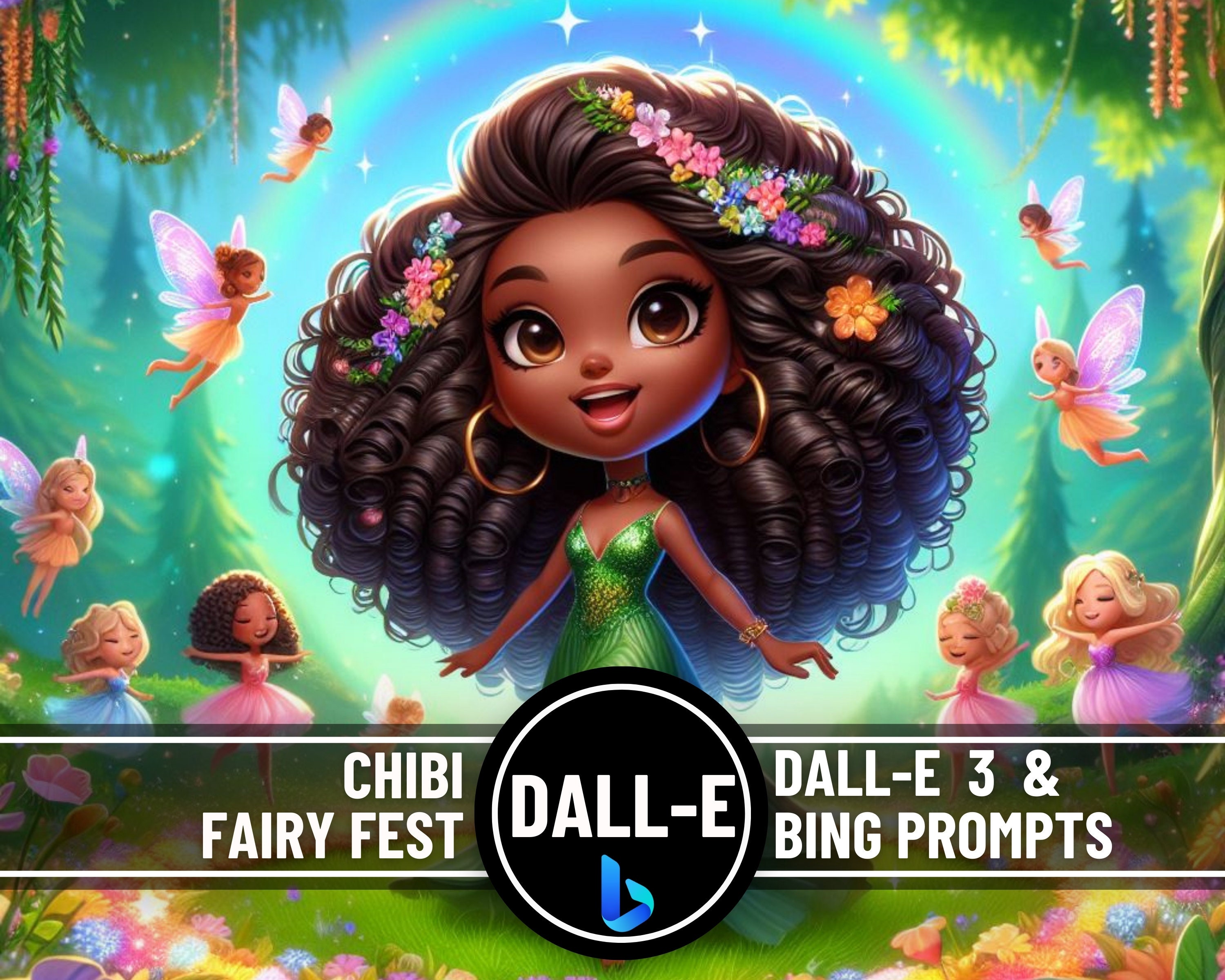 Chibi Fairy Fest: Colorful Forest Fairy Celebration Dall E Prompt Guide ...