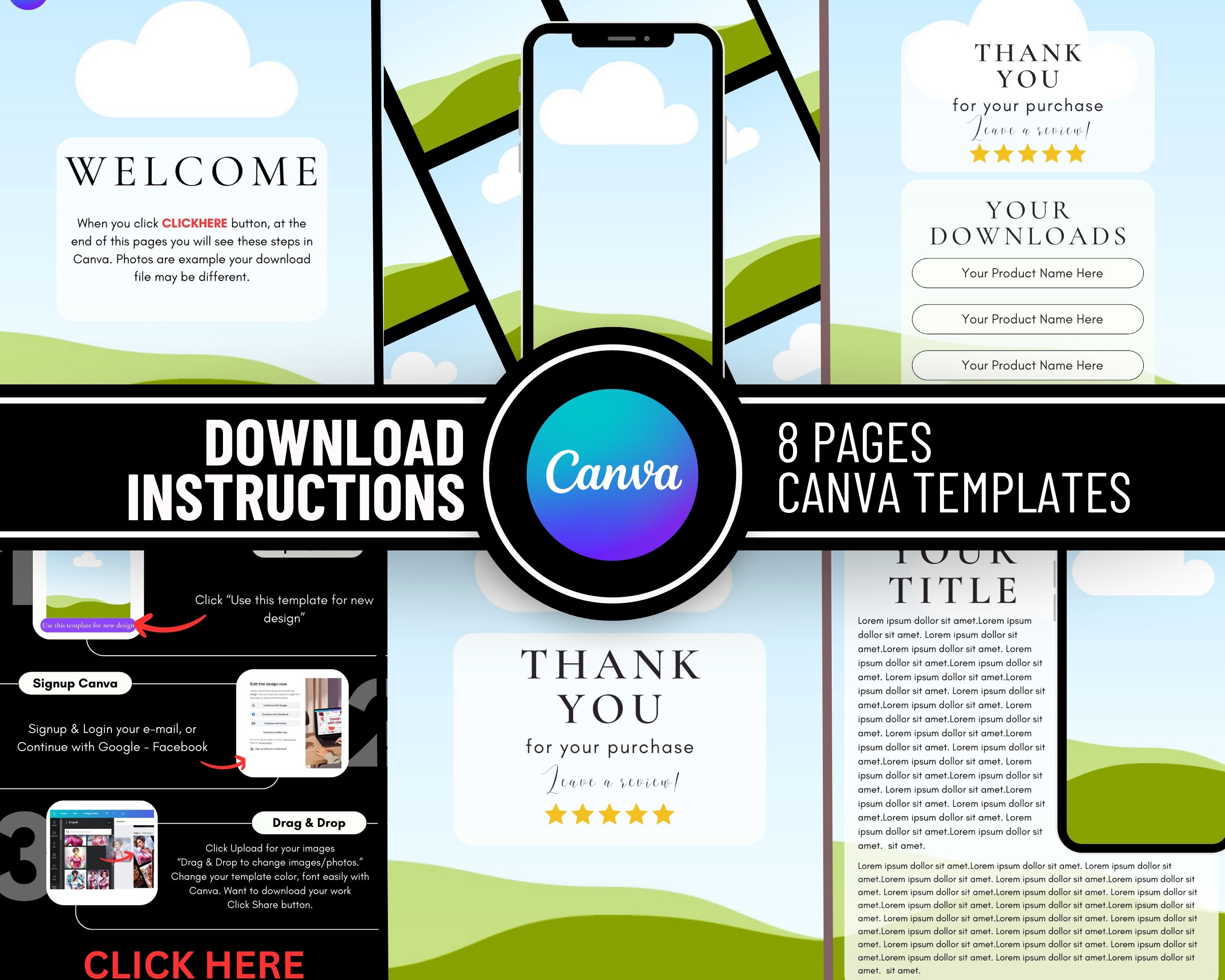 Digital Download Guide: Boost Your Digital Store With Canva-compatible ...