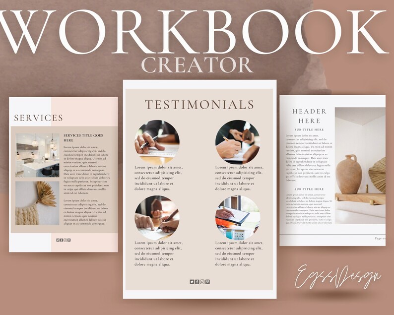 Workbook Template Ebook Template Editable Workbook (Download Now) - Etsy