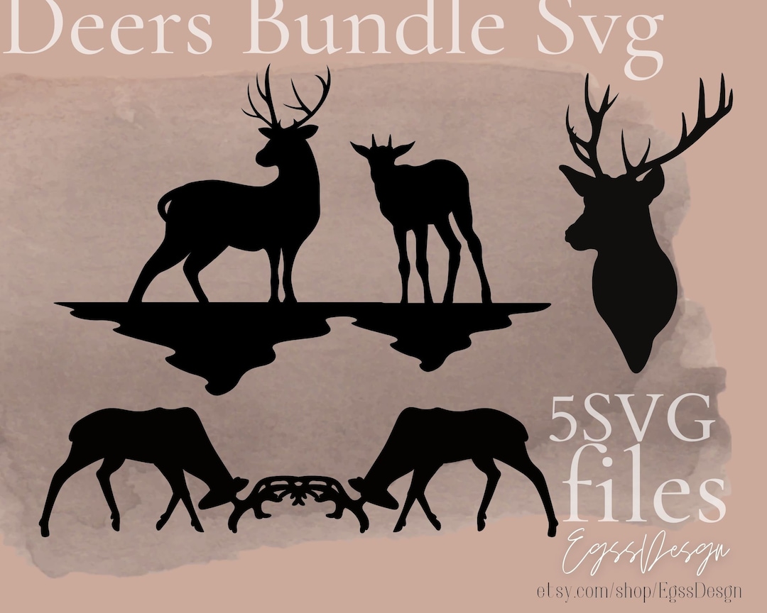 Deer Svg Files, Deer Svg Files, Deer Svg Bundle, Animal Svg, Deer Svg ...