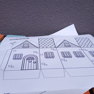 Instant Download Printable Paper House Craft - 2 Page PDF - Creative ...