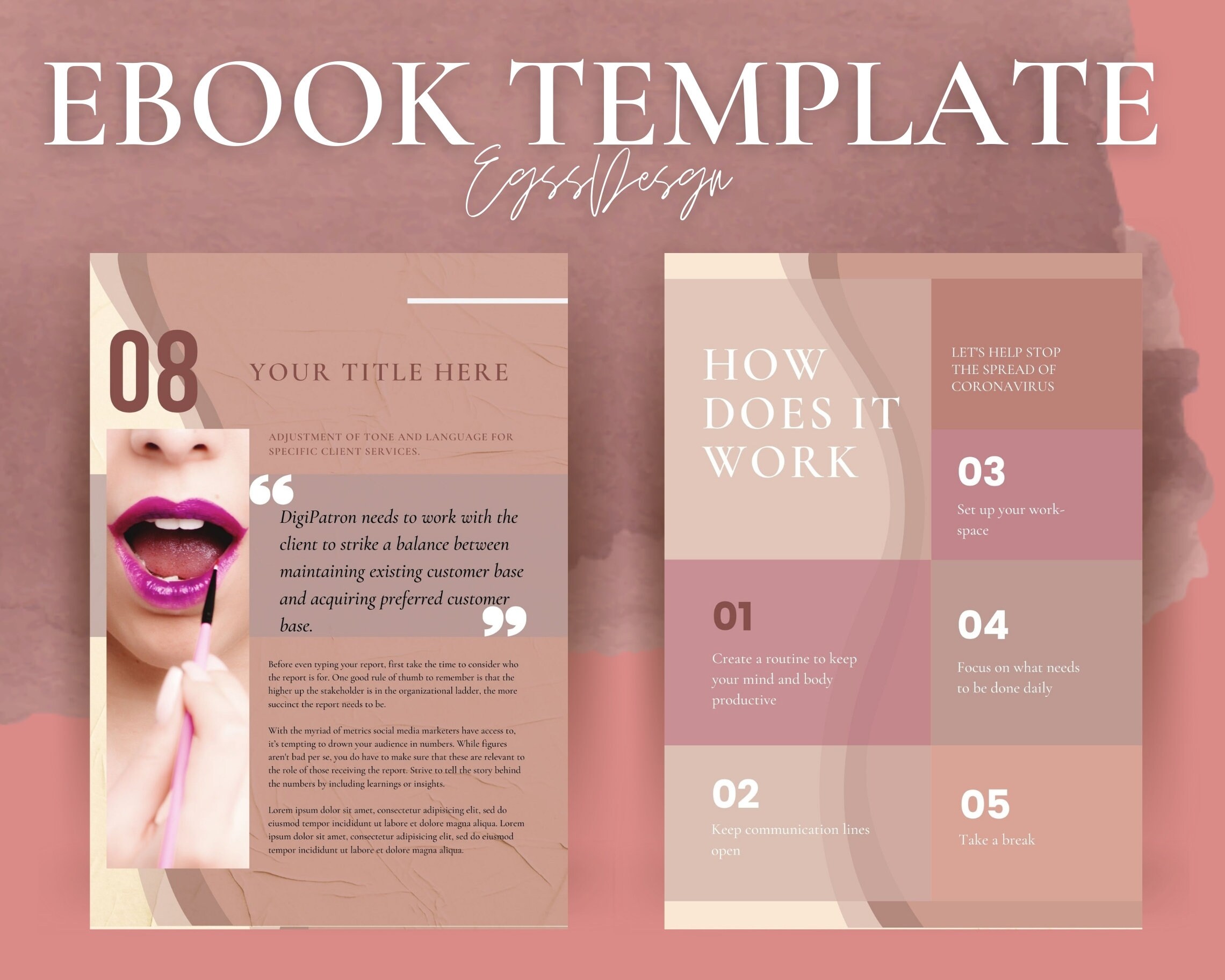 Girly Ebook Templates Feminine Ebook Templates Ebook - Etsy