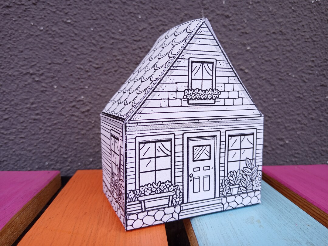Instant Download Printable Paper House Craft - 2 Page PDF - Creative ...