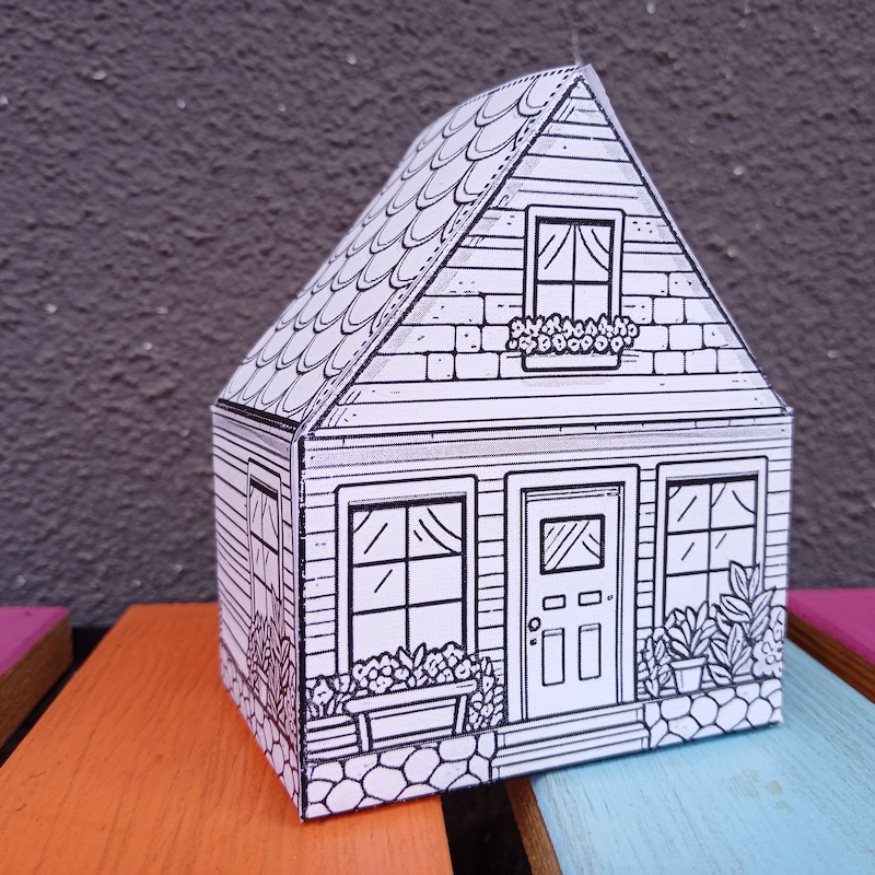 Printable Pop up House - Etsy