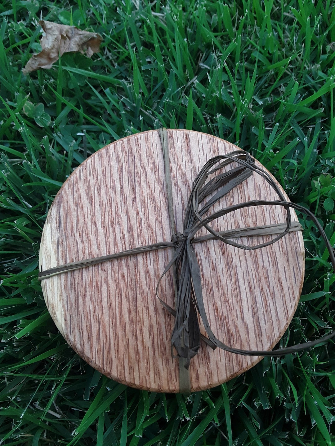 Oak Wood Coaster With Cork Backing - Etsy