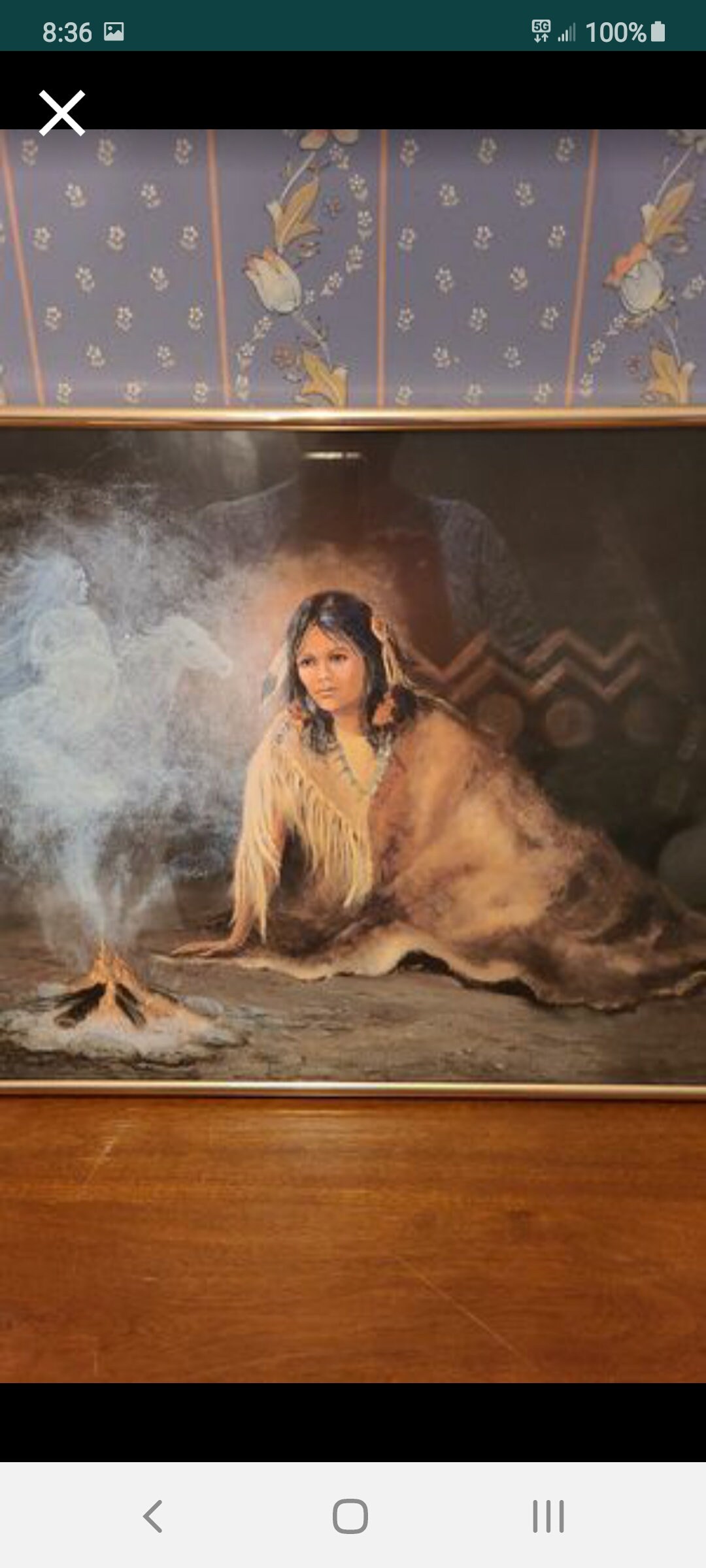 Beautiful Print Entitled Indian Woman by Fire - Etsy