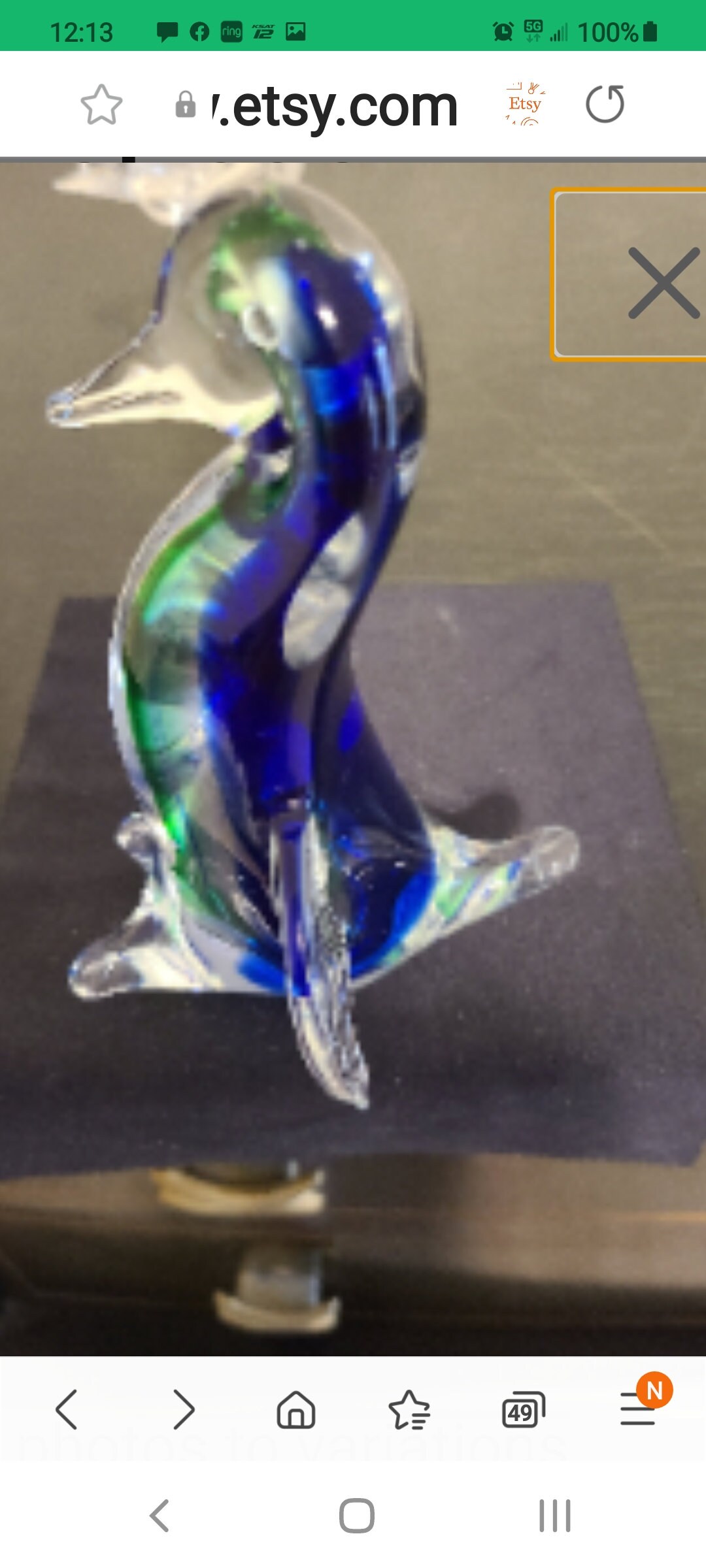 Beautiful Cobalt Blue Crystal Penguin Figurine - Etsy