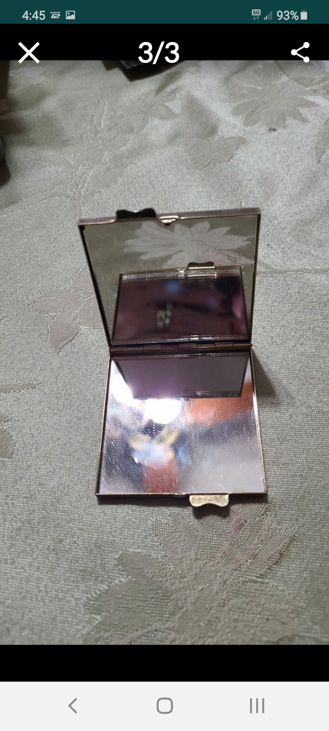 Beautiful vintage square compact mirror | Etsy