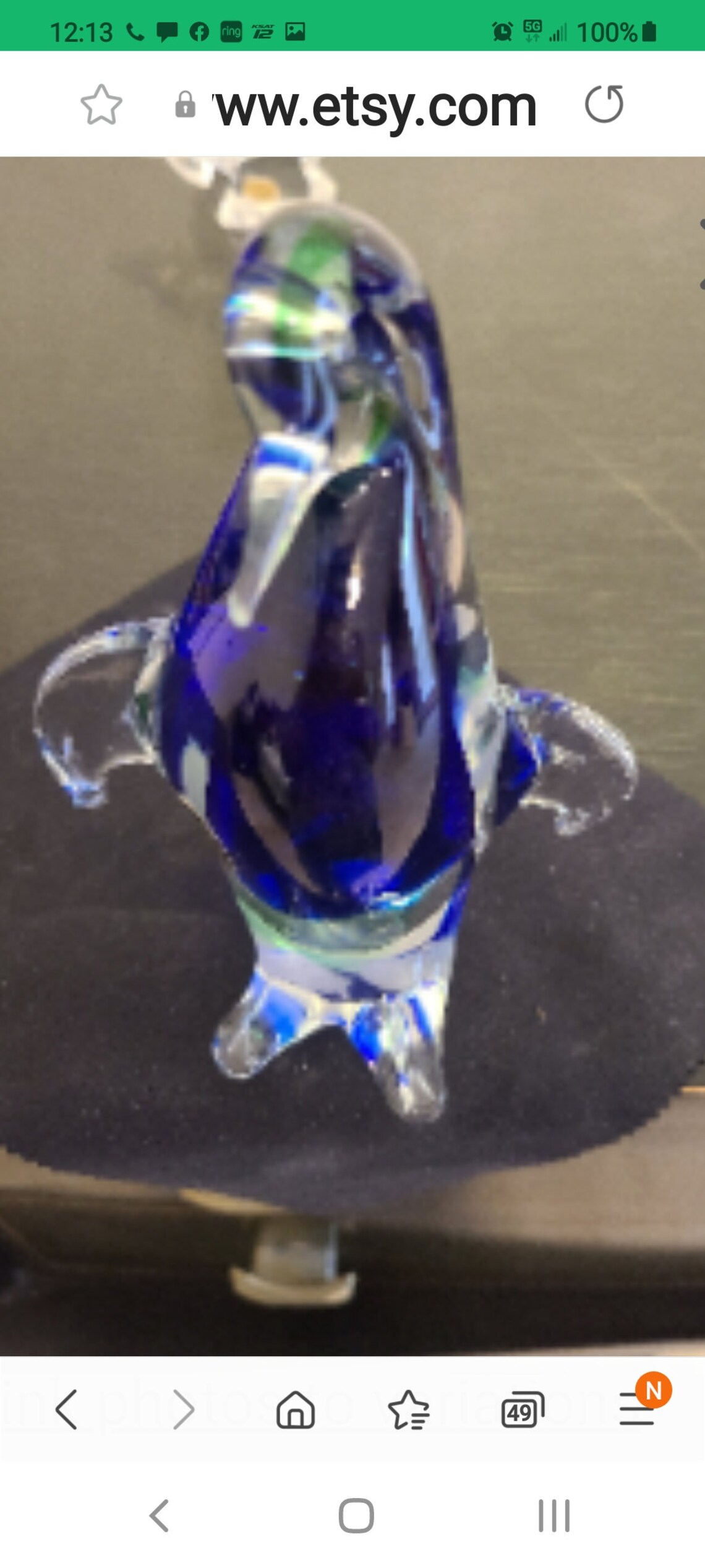 Beautiful Cobalt Blue Crystal Penguin Figurine - Etsy