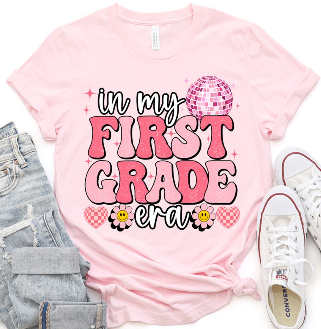 Pink Retro in My First Grade Era PNG - Etsy