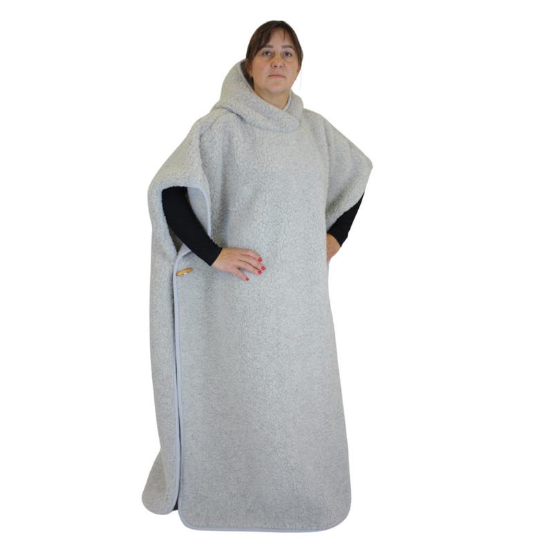 Woolen Hooded Poncho Wool Cape Home Throw Warm Wool Blanket With Hood ...