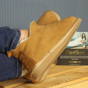 Handcrafted Luxury New Sheepskin Boot Slippers Men Women Ladies Genuine ...