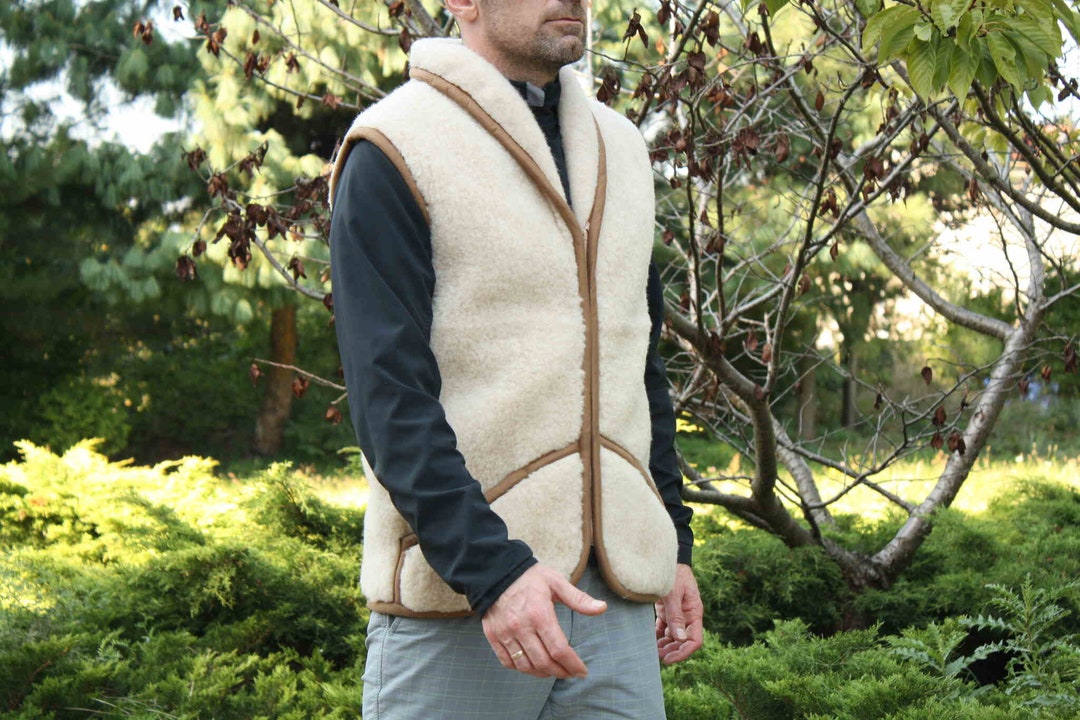 Warm Woolen Wool Vest With Collar WOOLMARK Certified Sheep Wool Vest ...