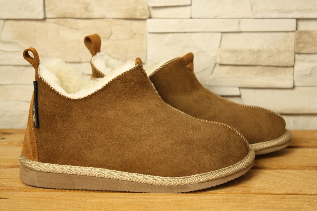 Handcrafted Luxury New Sheepskin Boot Slippers Men Women Ladies Genuine ...
