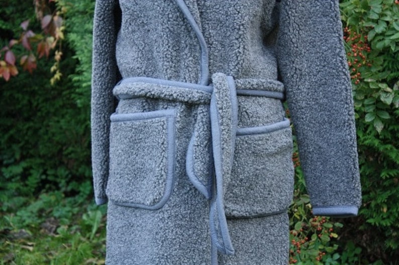 Men's Woolen Robe Natural Wool Dressing Gown WOOLMARK - Etsy