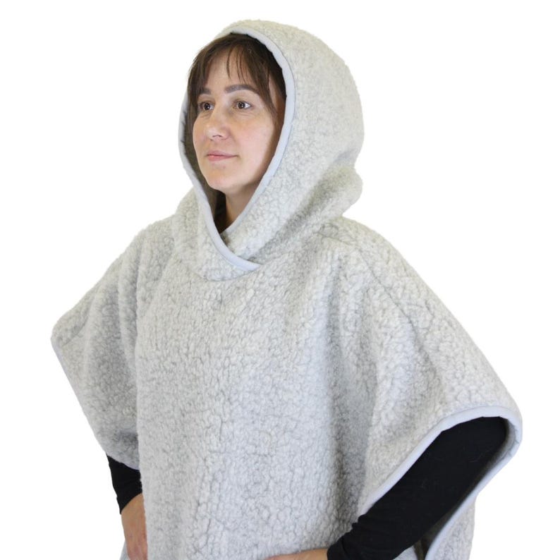 Woolen Hooded Poncho Wool Cape Home Throw Warm Wool Blanket With Hood ...