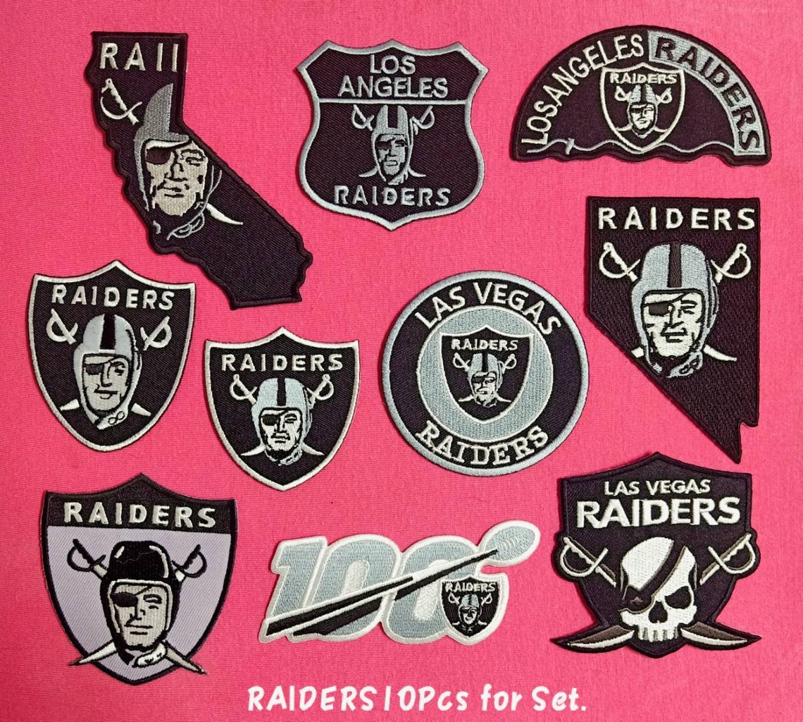 10Pieces Patches Oakland Raiders Logos for Iron and sewing on | Etsy