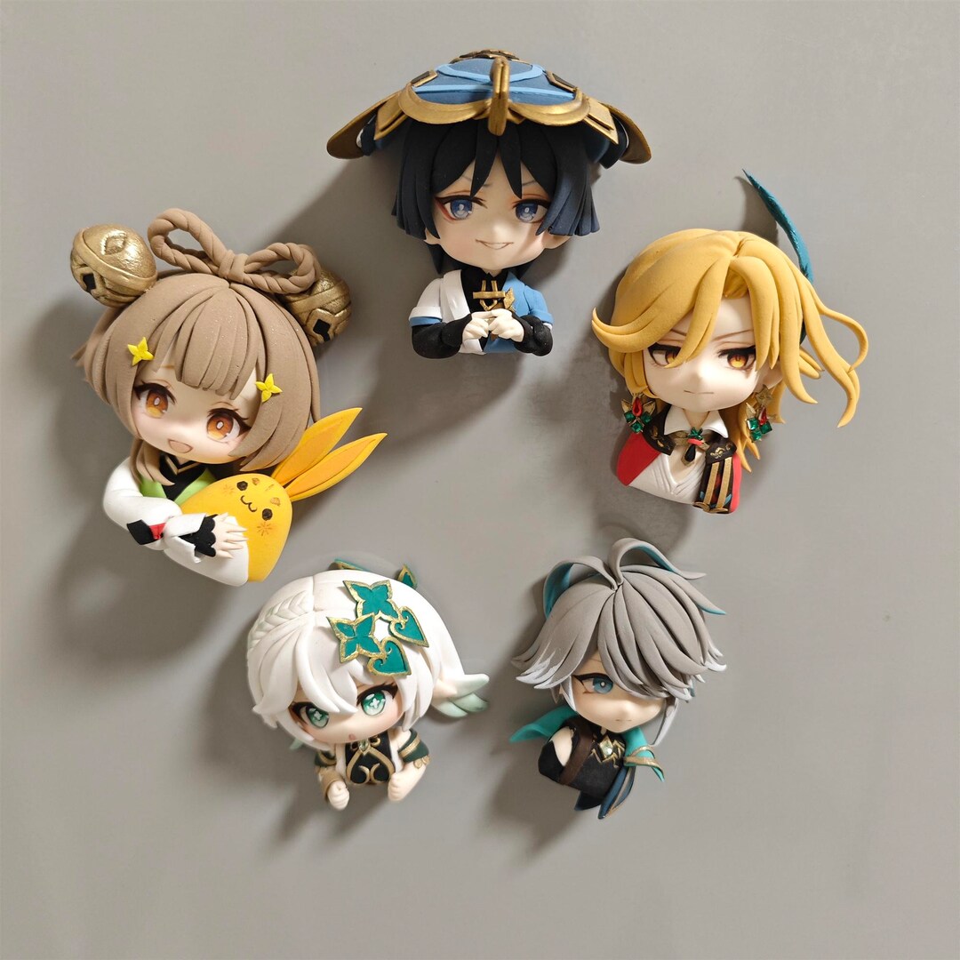 Custom Clay Anime Fridge Magnet: Character Brooch, Badge, Hair Clip - Etsy