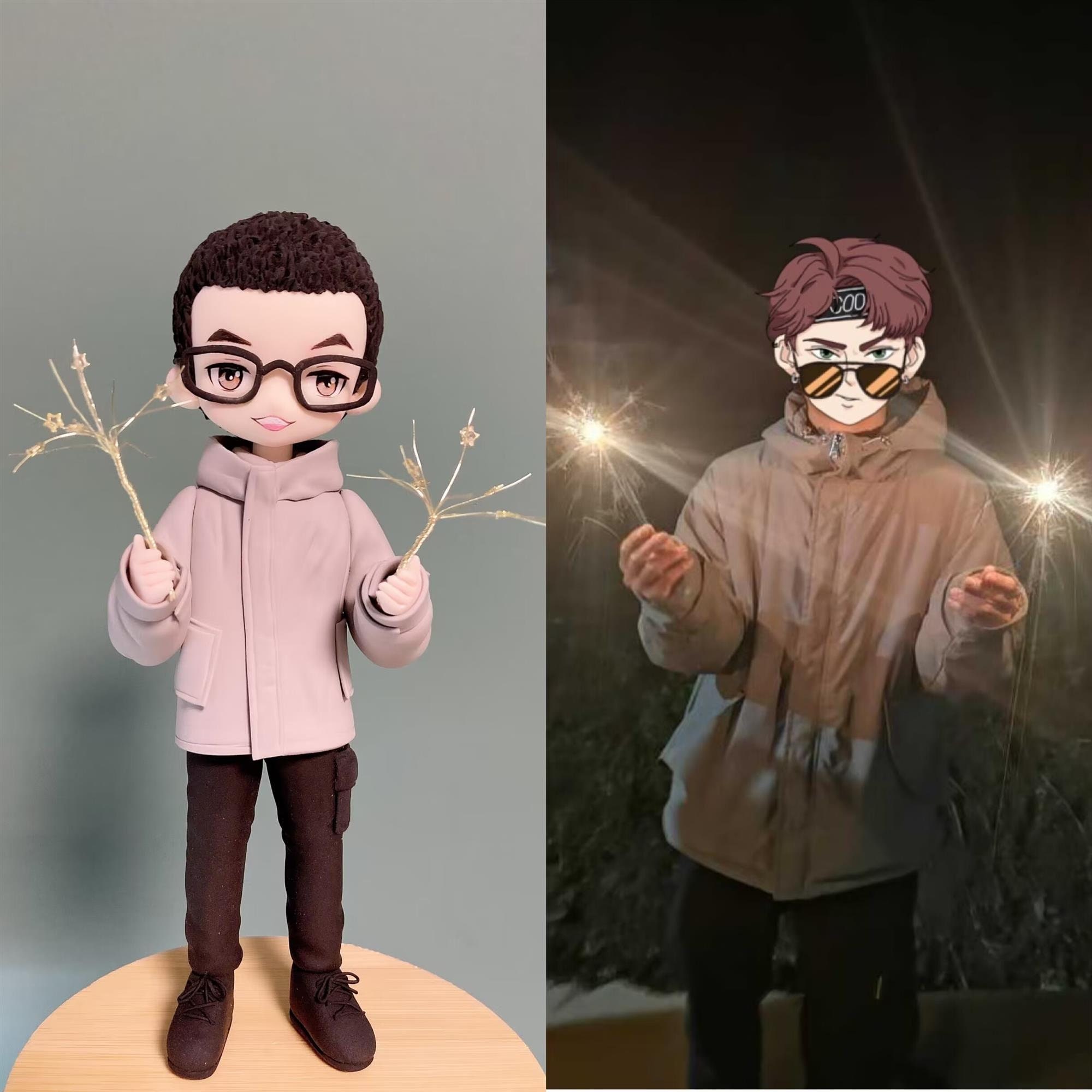 Turn Real Human to Chibi Figurine Realism to Cute Version - Etsy