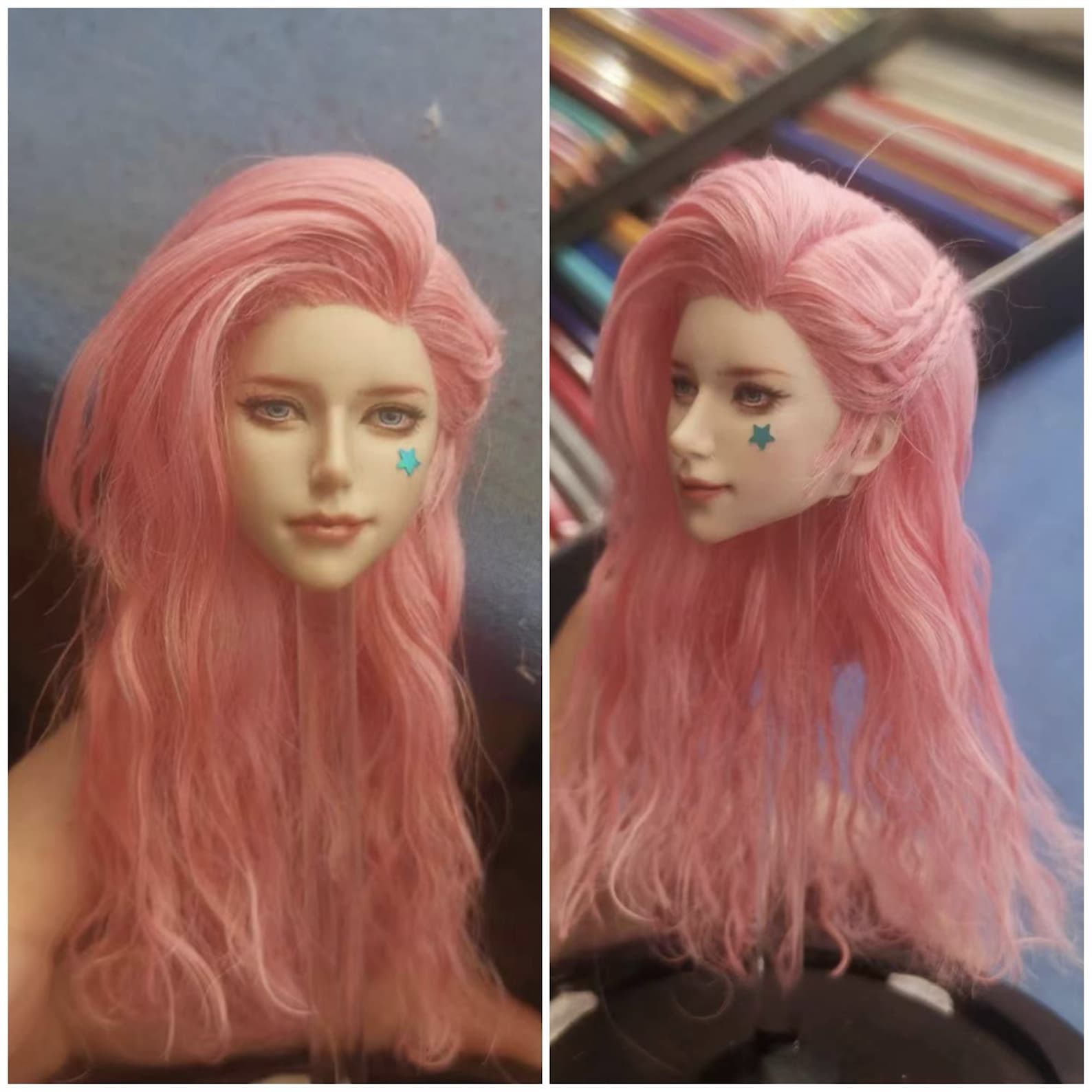 Handmade Head for FFXIV OC Character, With Figma Joint Moveable 11inch ...