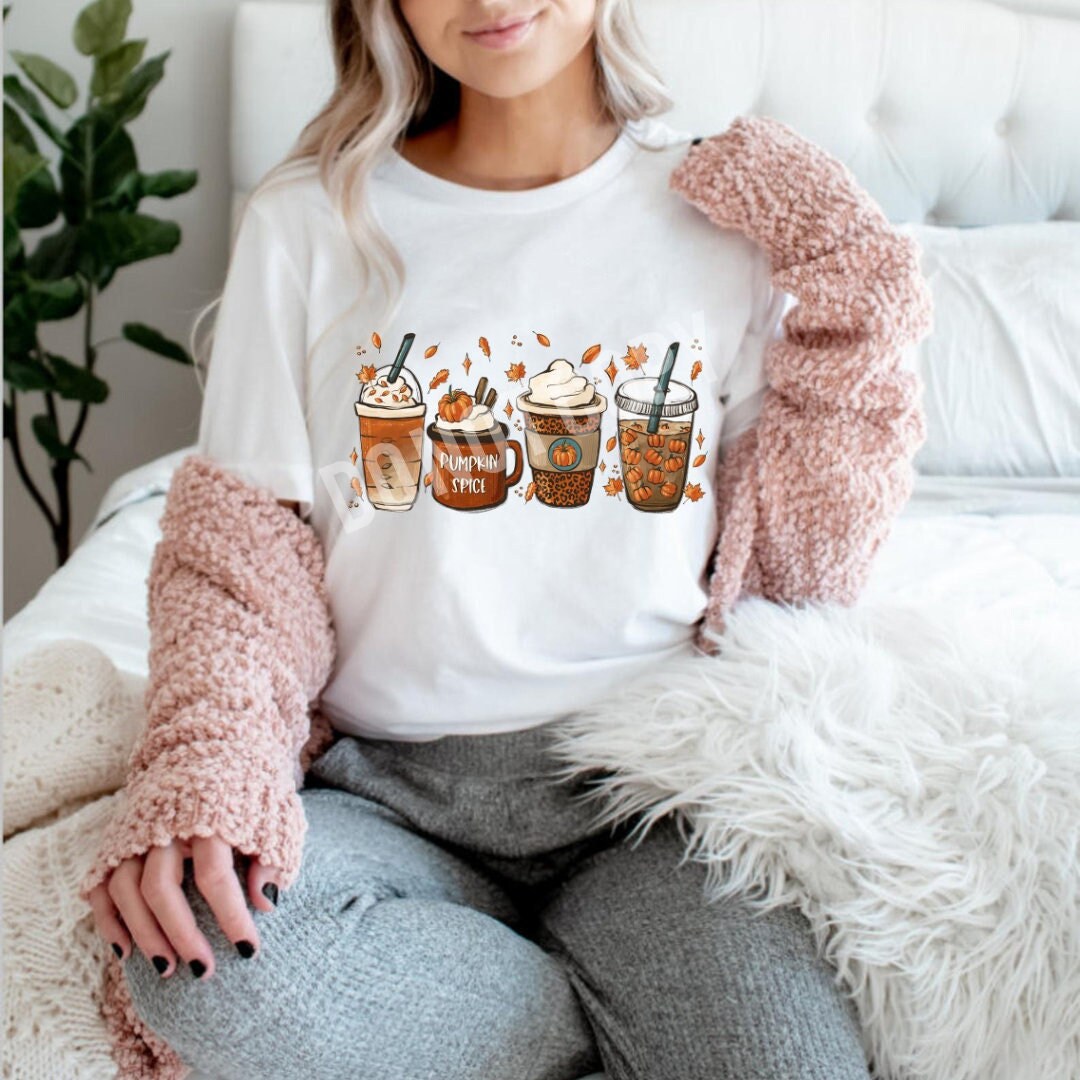 Fall coffee sweatshirt, Pumpkin spice tshirt, Cute fall sweater ...
