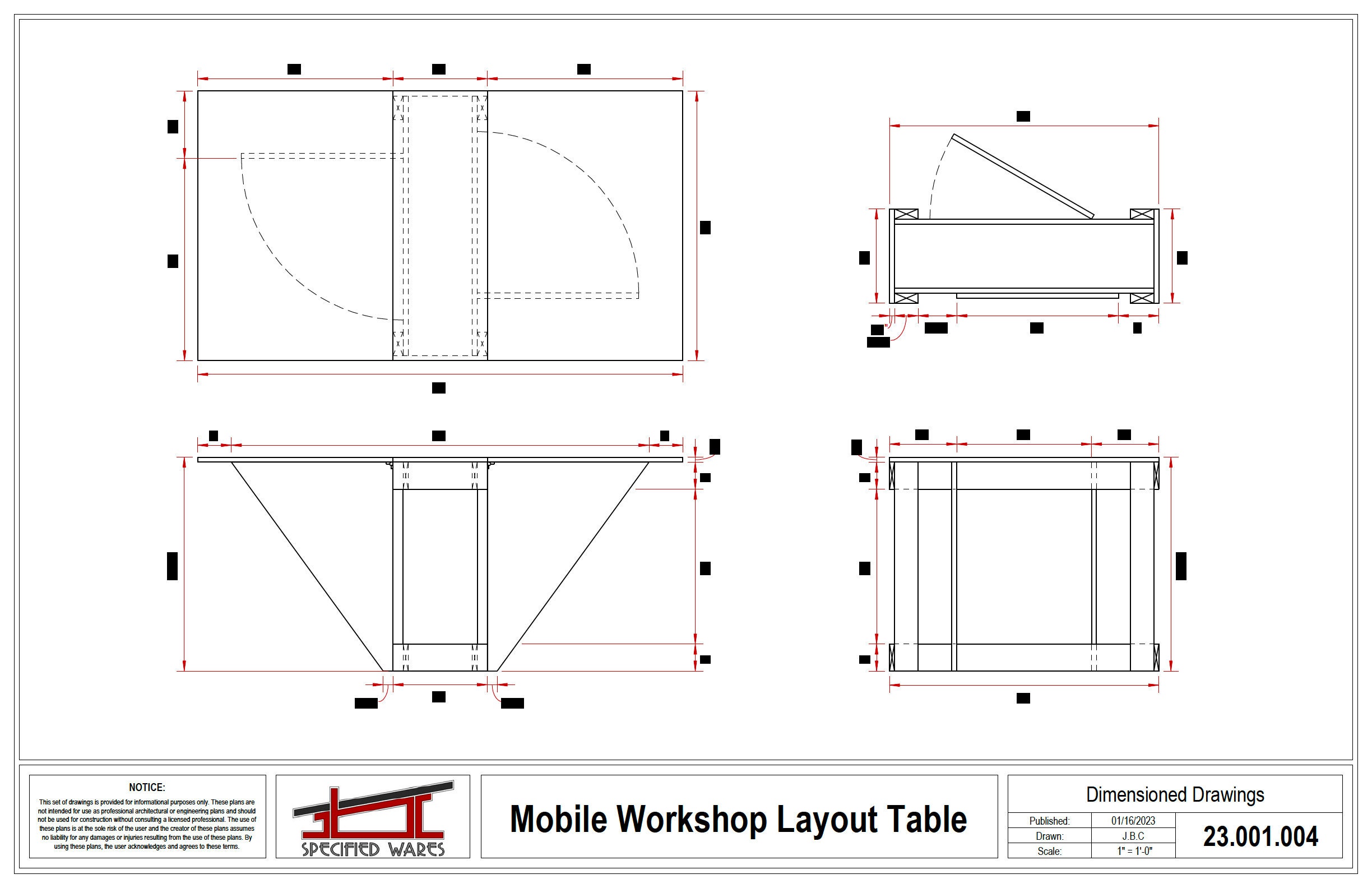Mobile Workshop Layout Table Building Plans - Etsy