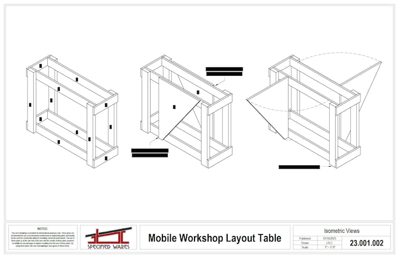 Mobile Workshop Layout Table Building Plans - Etsy