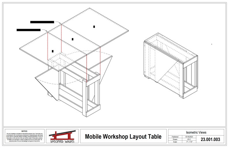 Mobile Workshop Layout Table Building Plans - Etsy