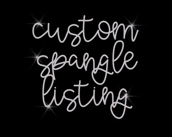 Custom Spangle Transfers - Etsy
