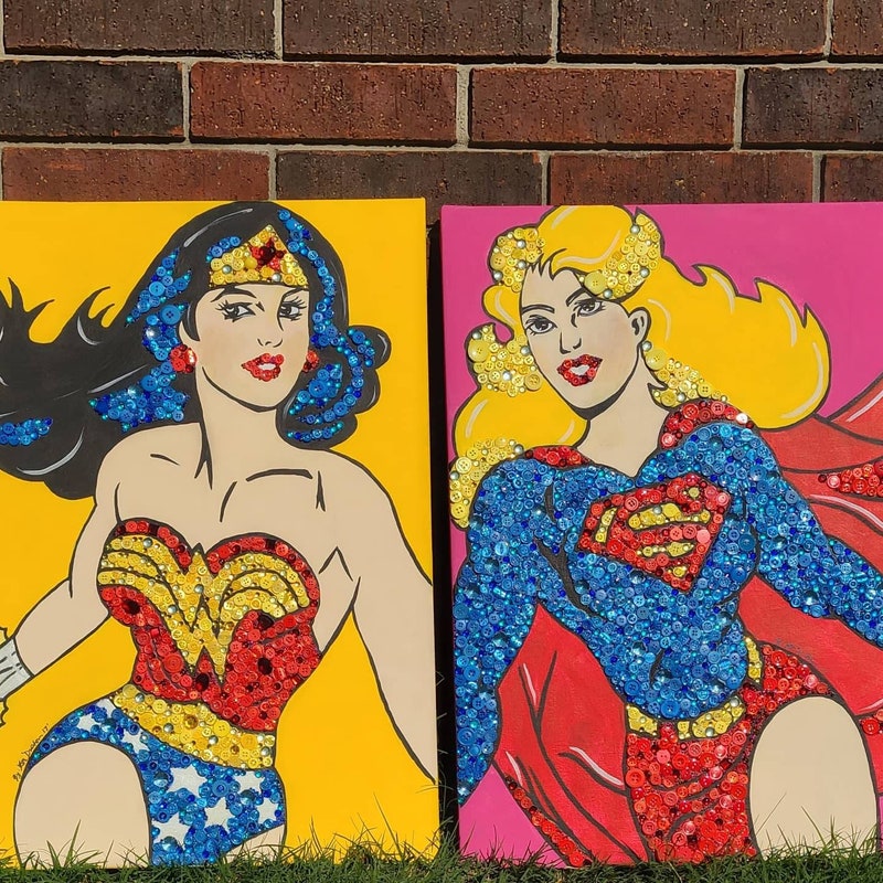 Superhero Button - Etsy