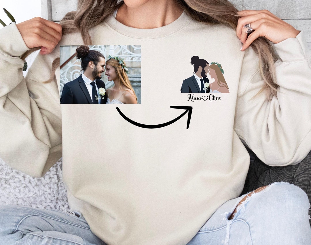 Custom Faceless Portrait With Name Sweatshirt Personalized Portrait ...