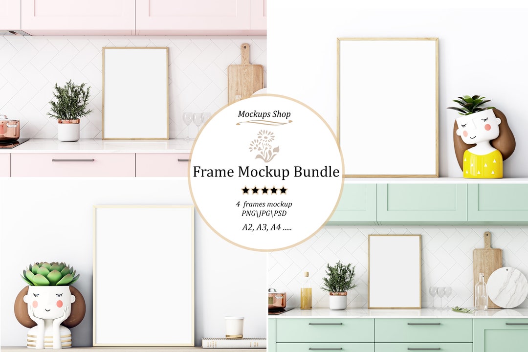 4 Frame Mockups Frame Mock up Bundle Modern Mock up Photograph - Etsy