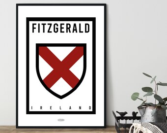 O'neal Irish Coat of Arms Print Frameable 9 X - Etsy