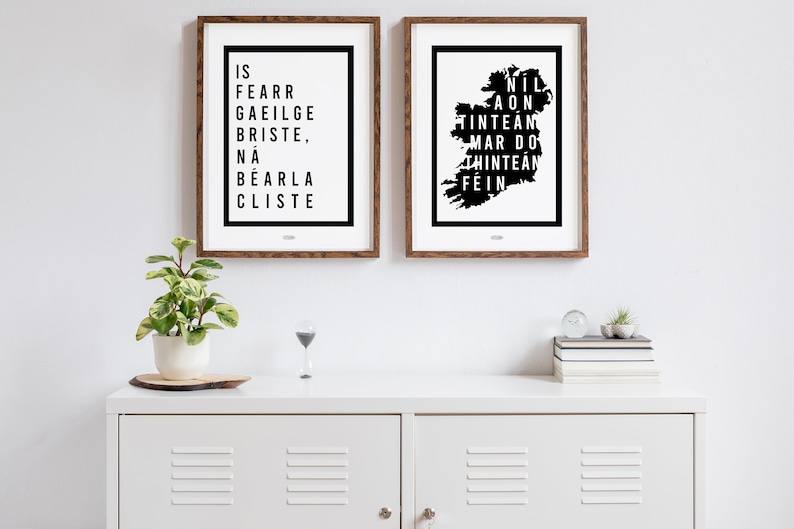 IRISH PRINT is Fearr Gaeilge Bhriste Ná Béarla | Etsy