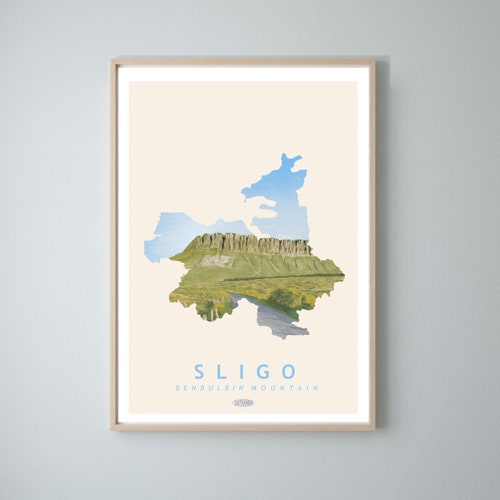 Donegal Map Travel Poster Option 1 Irish Landscape Prints - Etsy