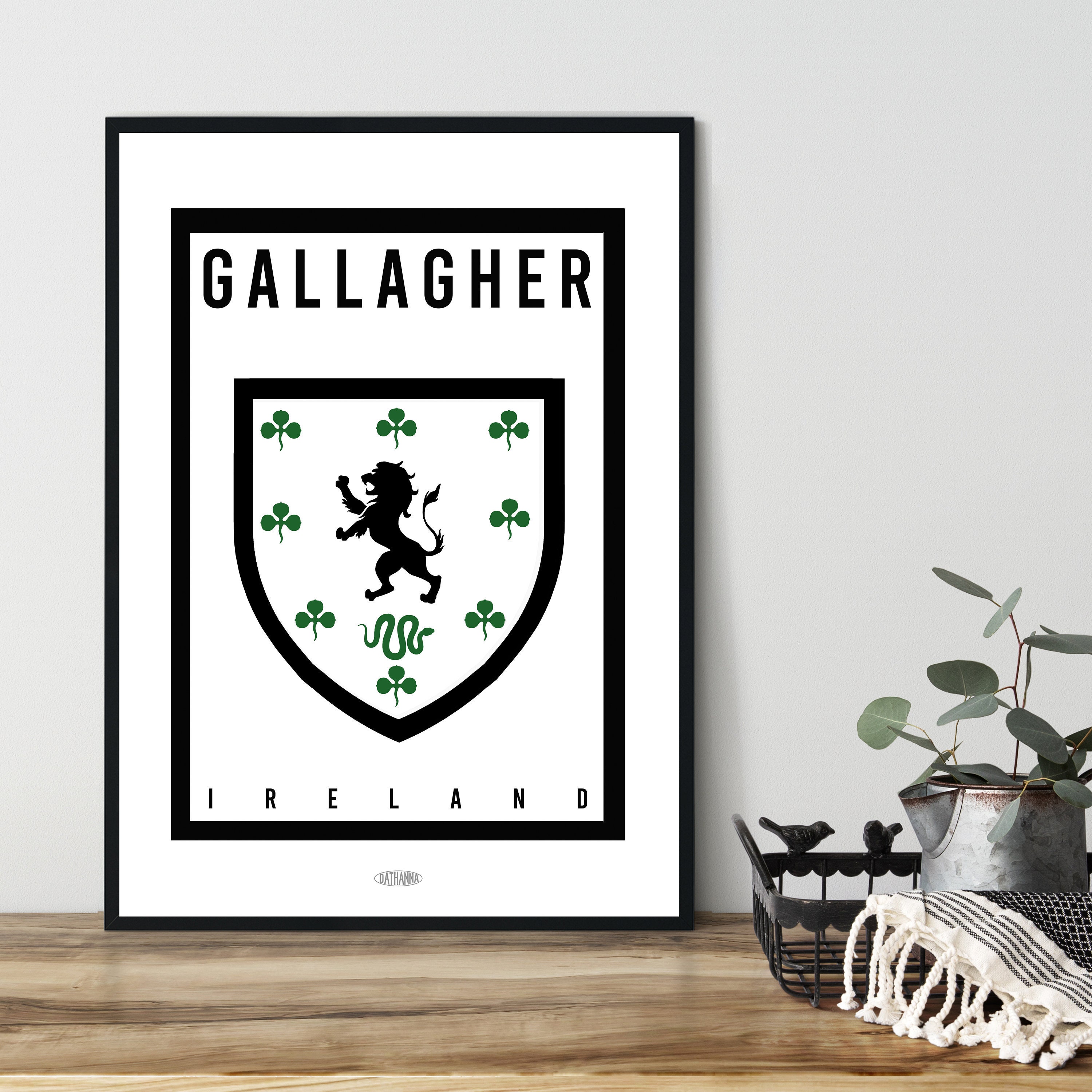 GALLAGHER Family Coat of Arms | Etsy