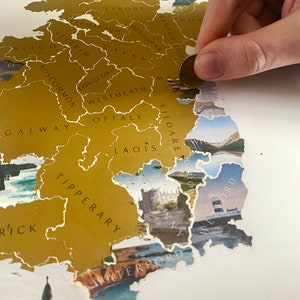 Scratch-able Ireland Map - 32 County Map of Ireland for Your Irish ...