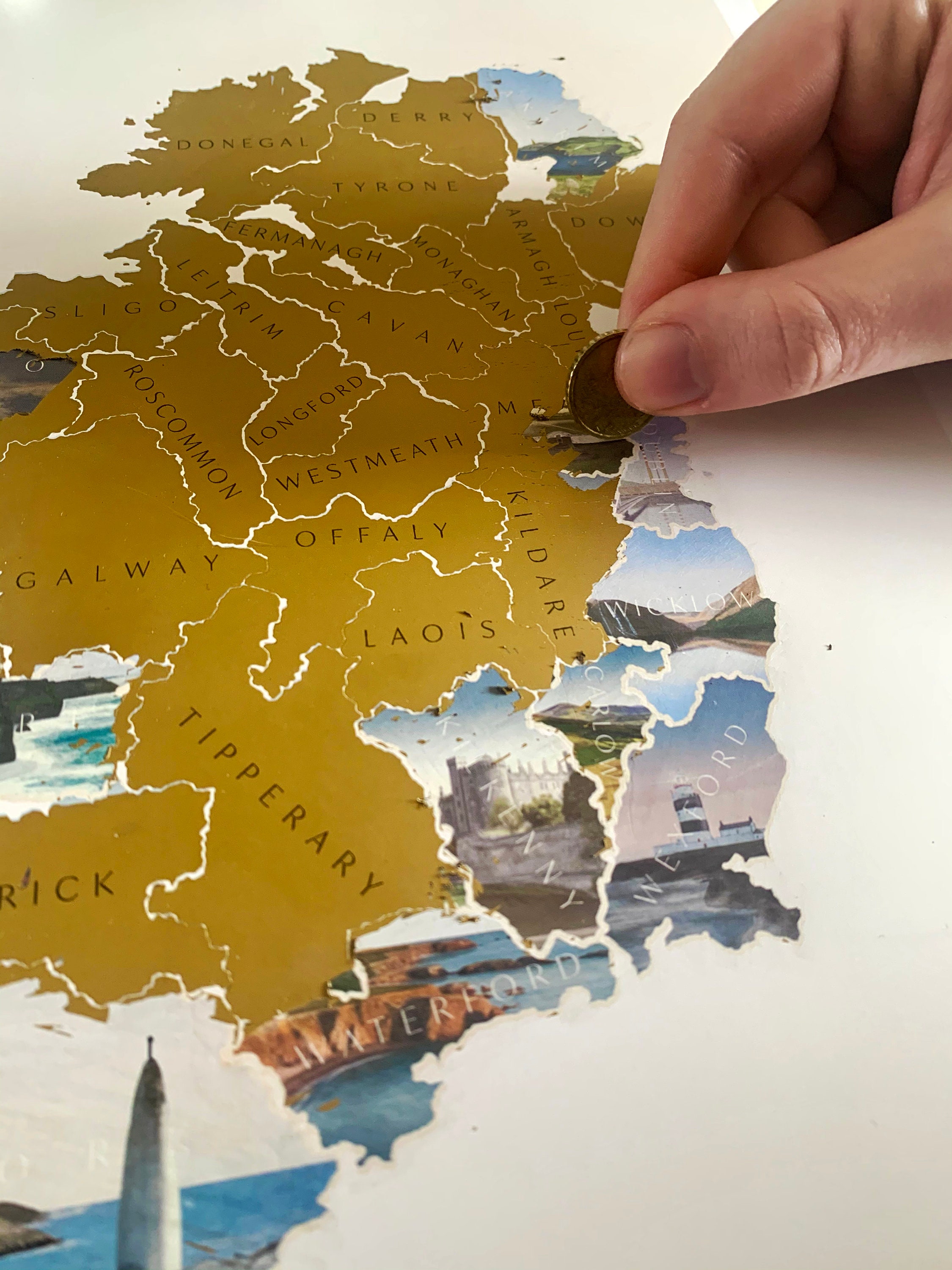 Scratch-able Ireland Map 32 County Map of Ireland for Your | Etsy UK