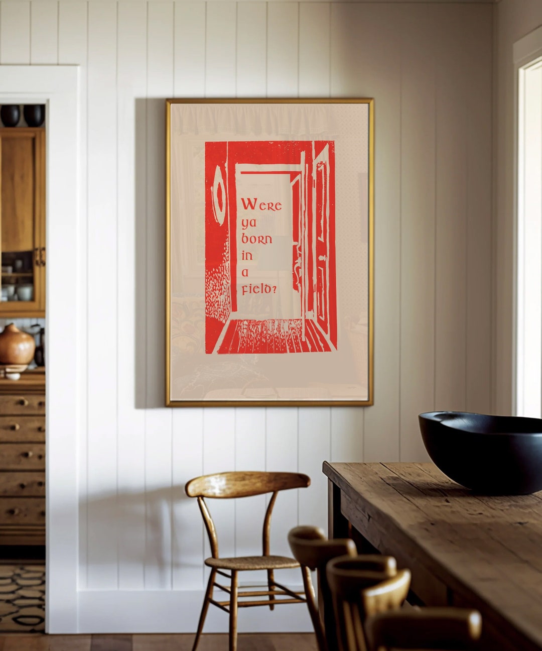 IRISH PRINT - "were Ya Born in a Field?" - Irish Quote Print, Ireland ...