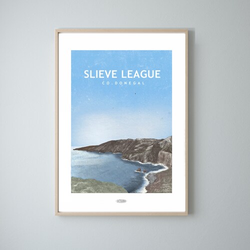 Donegal Map Travel Poster Option 1 Irish Landscape Prints - Etsy