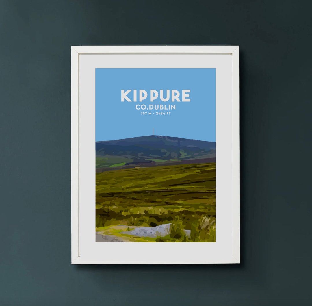Kippure Mountain Print - County Dublin Tallest Peak, Irish 32 County ...