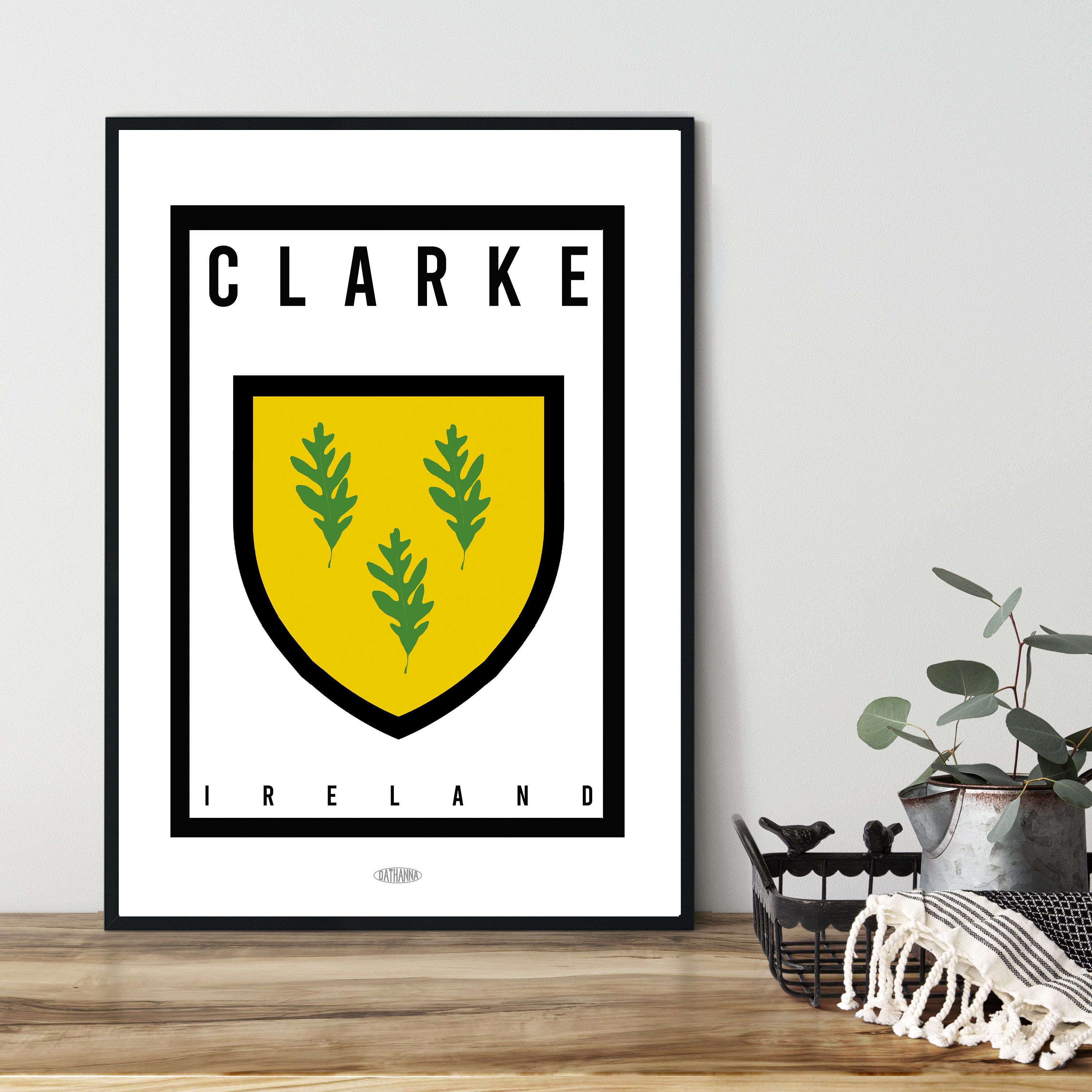 CLARKE Family Coat of Arms - Etsy