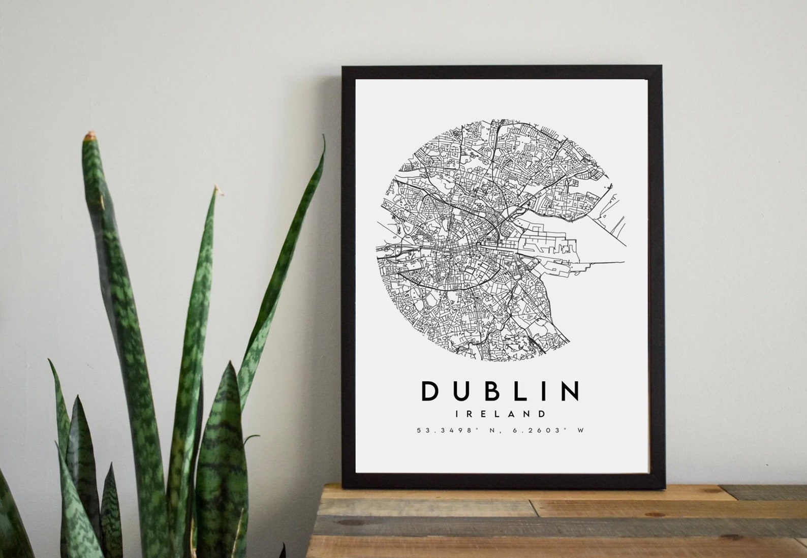 Dublin City Map Print 3, Dublin Map Poster, Dublin Map Wall Art, Dublin ...