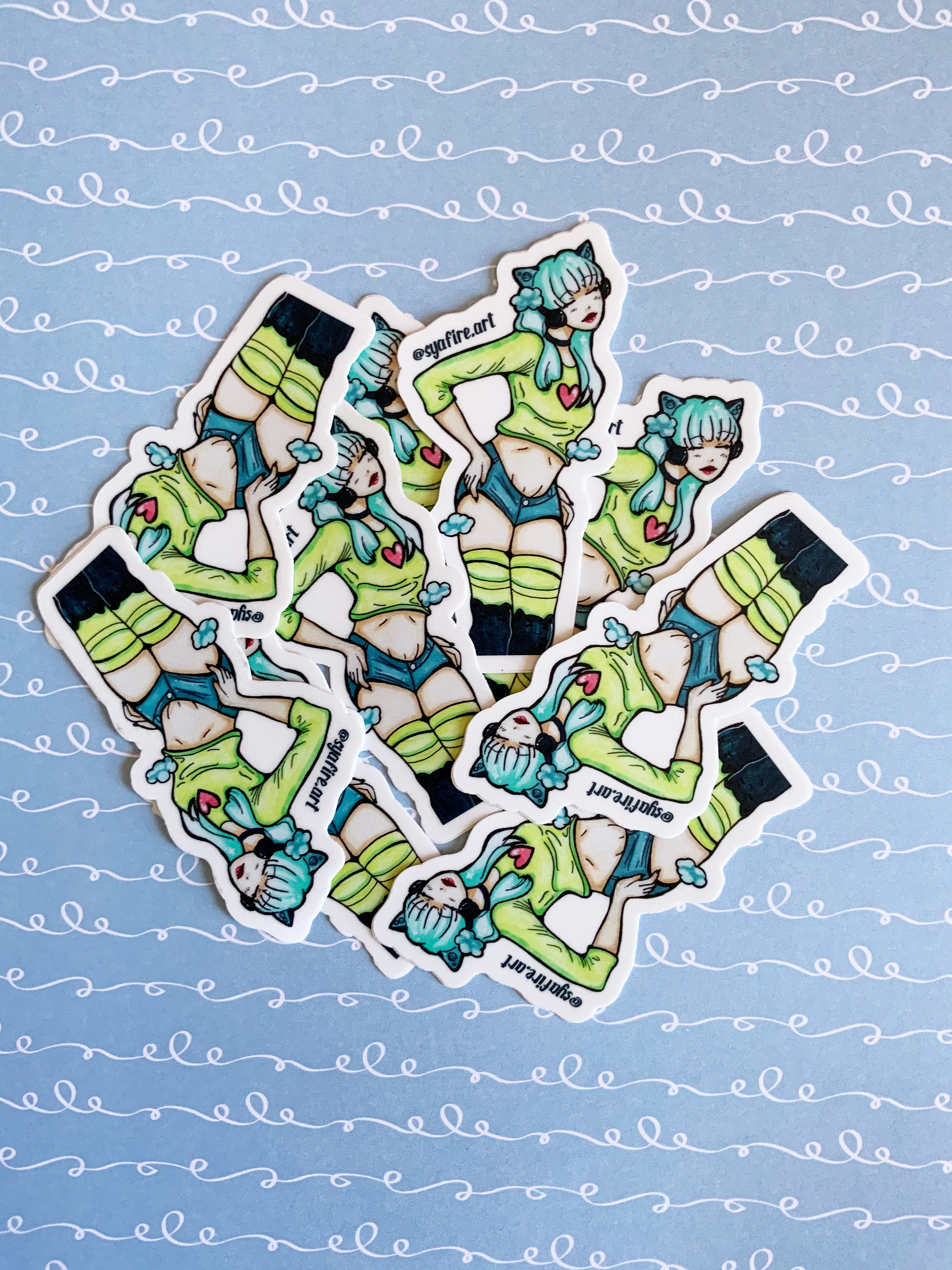 Anime Cat Girl Sticker - Etsy