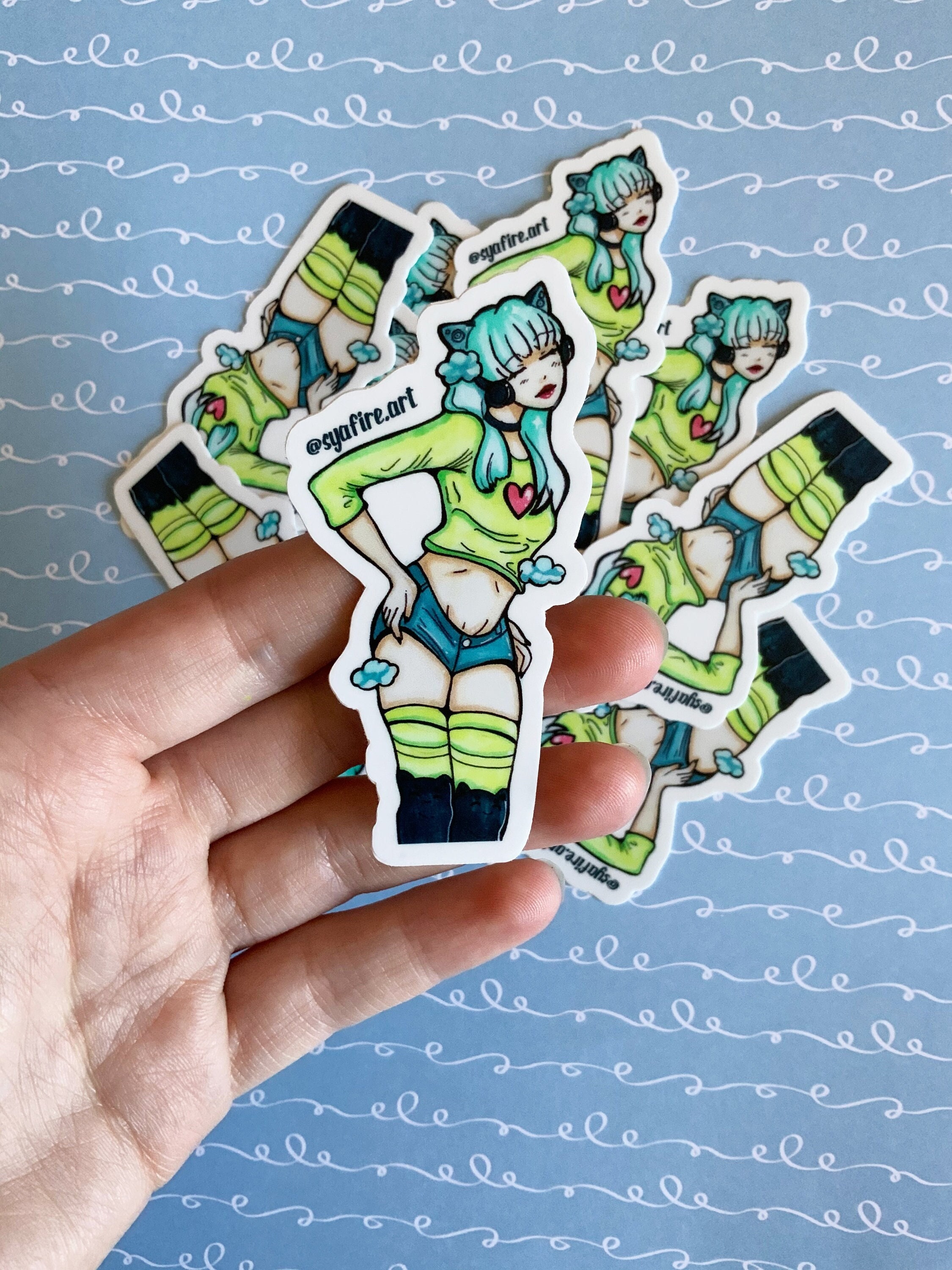 Anime Cat Girl Sticker - Etsy