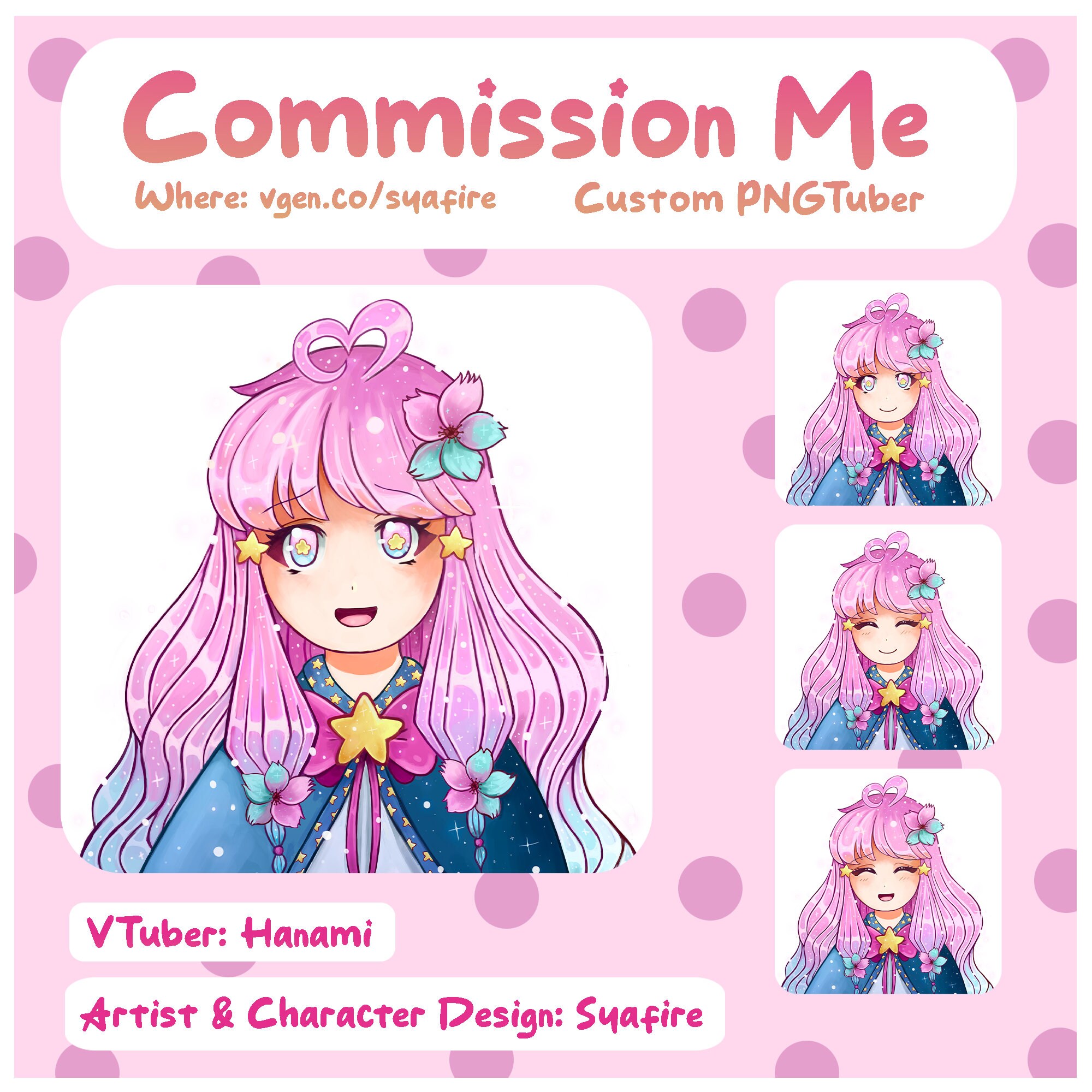 Cute Girl Premade Pngtuber Frog Girl Kawaii Pastel Pink Hair Vtuber ...