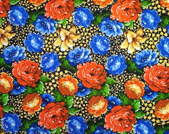 African Flower Print Fabric | Etsy